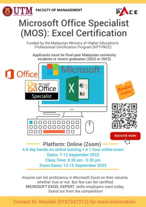 Microsoft Office Specialist MOS: Excel Certification | Faculty of ...