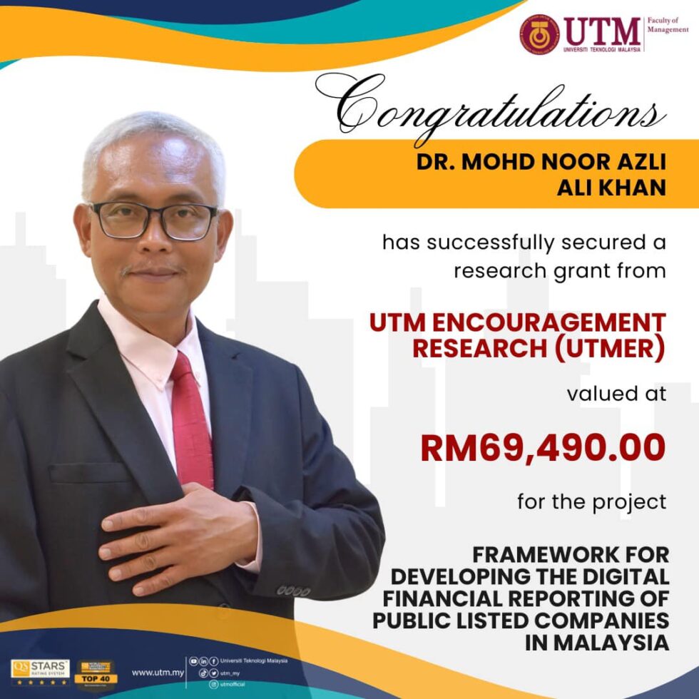 Congratulations Dr. Mohd Noor Azli Ali Khan | Faculty of Management